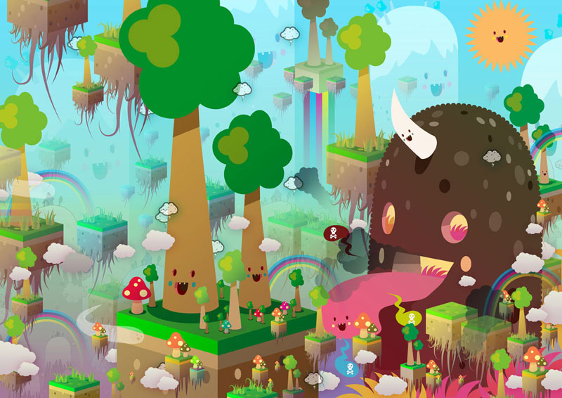 Jonathan Ball - Extremely creative and colorful enchanted landscapes ...